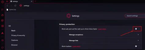 How To Turn On Or Off Ad Blocker On Opera Gx 2 Ways
