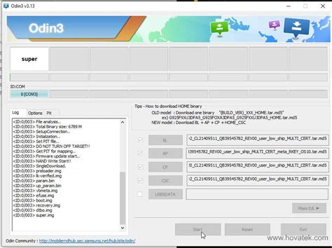 How To Use Odin To Flash Samsung Firmware Hovatek Blog