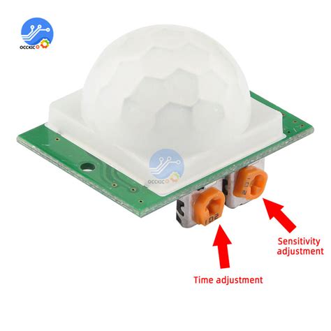 Hc Sr501 Ajustar Ir Piroelétrico Infravermelho Pir Sensor De Movimento Módulo Detector Para