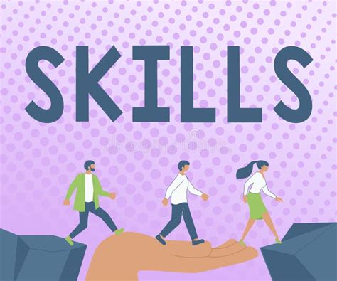Sign Displaying Skills Word For Ability To Carry Task With Driven