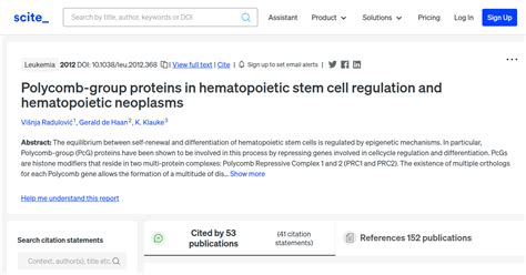 Polycomb Group Proteins In Hematopoietic Stem Cell Regulation And Hematopoietic Neoplasms