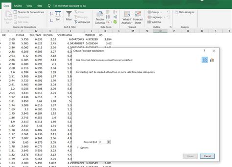 FORECASTING IN EXCEL 2019
