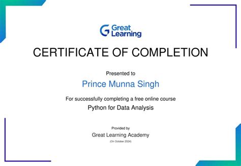 Prince Singh On Linkedin Recently Completed Data Analytics With Python And Upgrade Skills Like Data