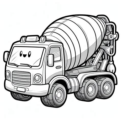 레미콘 색칠공부 도안으로 색다른 건설 경험을 즐겨보세요 키즈위키