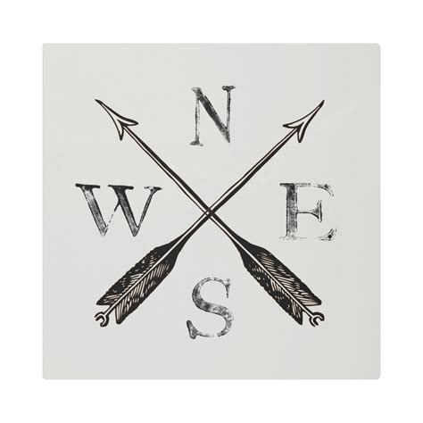 Simple Vintage Rustic Compass Design Metal Print Zazzle Compass
