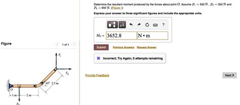 Solved Determine The Resultant Moment Produced By The Forces About