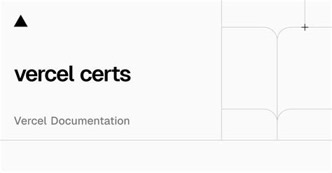 Vercel Certs