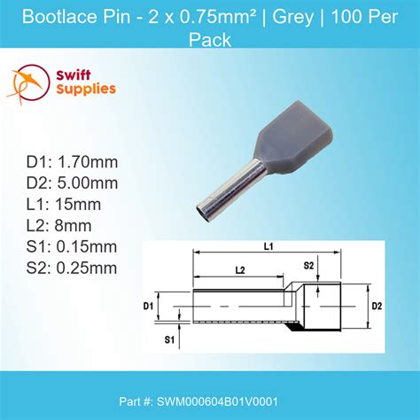 Bootlace Pin Terminals Twin Conductor From Swift Supplies