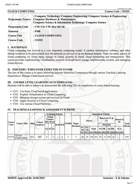 Cloud Computing Syllabus Pdf