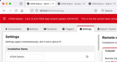 Bitfocus Companion - Admin