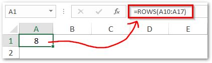 ROWS Function In Excel Get Number Of Rows Excel Unlocked