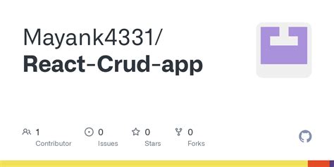 GitHub Mayank React Crud App