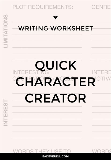 Character Creation Template