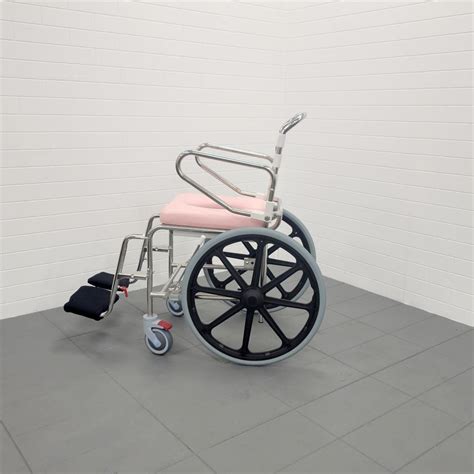 Self Propel Mobile Shower Commode With Swingaway Footrest 445mm K Care Healthcare Solutions