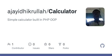 GitHub Ajayidhikrullah Calculator Simple Calculator Built In PHP OOP