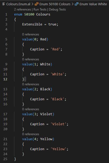 Dynamics 365 Business Central Hiding Enum Values On The Page Valuesallowed Property