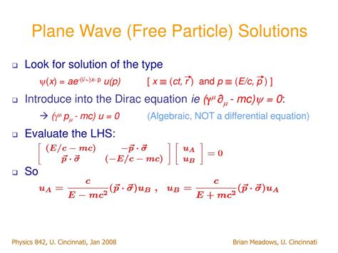 PPT The Dirac Equation PowerPoint Presentation Free Download ID