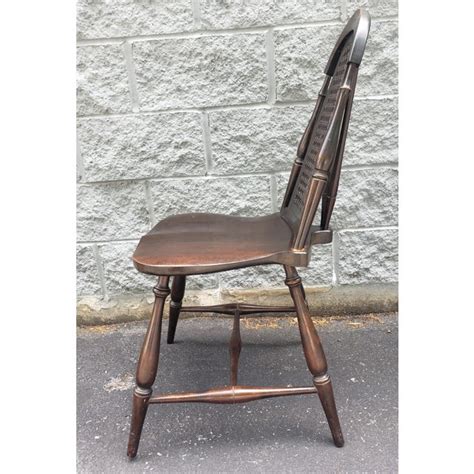Rare 1940s Walnut And Cane Brace Back Windsor Chair Chairish
