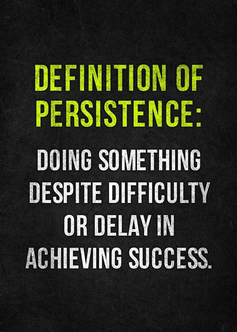 Definition Of Persistence Poster Holosomnia Displate