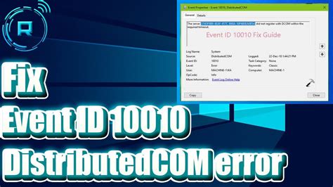 Fix Event Id 10010 The Server Did Not Register With Dcom Youtube