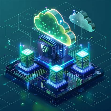 Cloud Computing Illustration Concept Premium Ai Generated Image