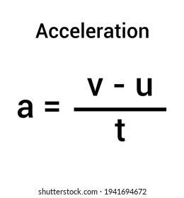 Acceleration Formula Velocity Time Stock Vector Royalty Free Shutterstock