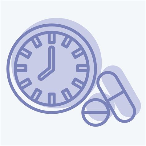 Icon Medication Timing Related To Hepatologist Symbol Two Tone Style Simple Design Editable