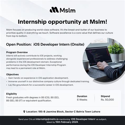 Internship Opportunity Ios Developer Intern Onsite If You Are Mslm 11 Comments