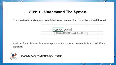 Concatenate In Microsoft Excel Beyond Data Statistics Solutions