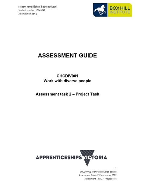 Chcdiv001 Task 2 Project Task Pdf Discrimination Disability