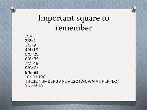 SQUARES AND SQUARE ROOTS Pptx Powerpoint Presentation Square And Square Roots Class 7 PPTX