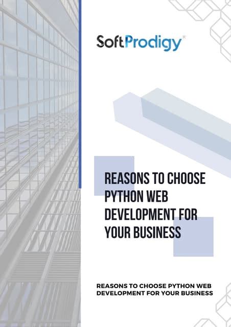 reasons to choose python web development for your business pdf