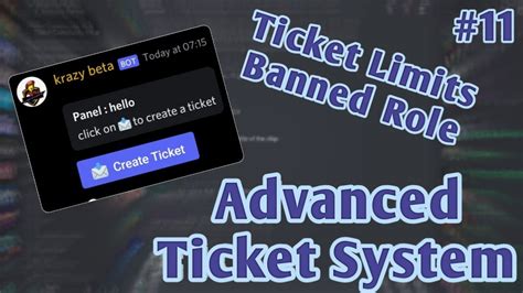advanced ticket system discord js 13 11 youtube