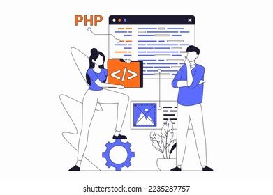 Web Development Concept People Scene Flat Stock Illustration Shutterstock