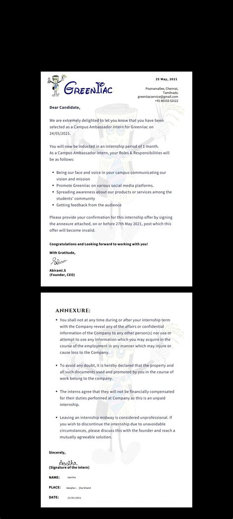 Aastha Mishra On Linkedin Internship Greeniiac