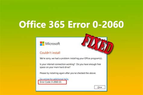 Success Tips For Fixing The Office 365 Error 0 2060