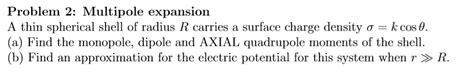 Solved Problem 2 Multipole Expansion A Thin Spherical Shell
