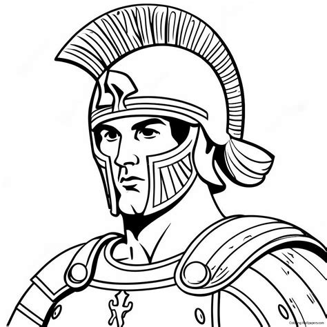 Fierce Roman Soldier Coloring Page 61204 48436