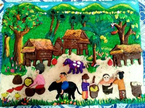 ประติมากรรมนูนต่ำ By Kru Noomnuan ศิลปะเด็ก สมุดศิลปะ ภาพศิลป์