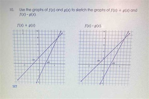 10 use the graphs of f x and g x to sketch the graphs of f x g x