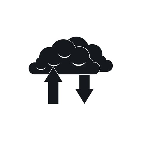 Clouds With Arrows Icon In Simple Style Vector Art At Vecteezy
