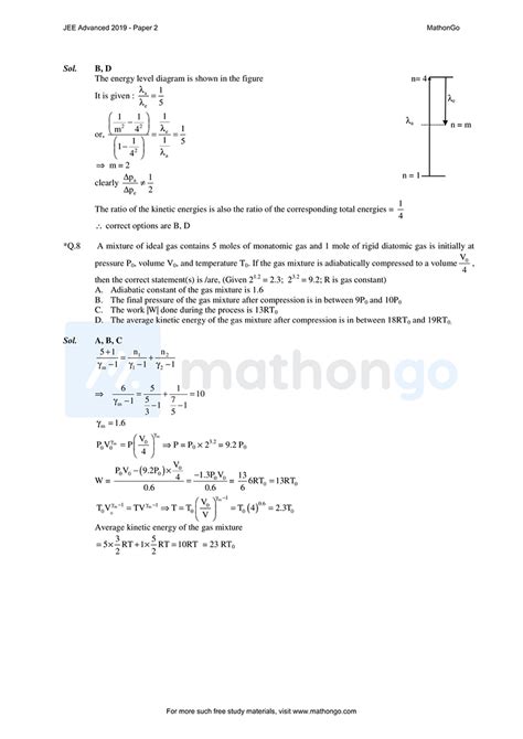 Jee Advanced 2019 Question Paper 2 Mathongo