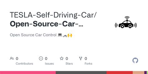 Github Tesla Self Driving Caropen Source Car Control Open Source Car Control 💻🚗🙌