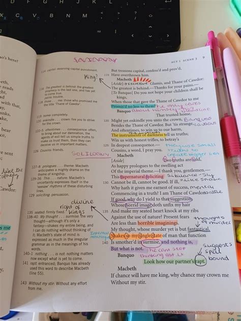 Macbeth Notes Annotations Analysis Act 1 Scene 5 Study Help Motivation