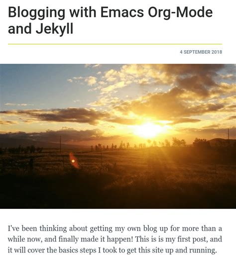 Garbled Output In Jekyll Blog From Org Mode Remacs