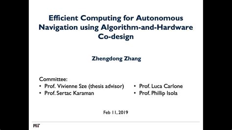 Efficient Computing For Autonomous Navigation W Algorithm And Hardware Co Design Zhengdong