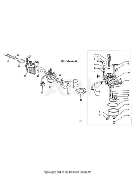 Troy Bilt 11a-542q711 Carburetor Diagram