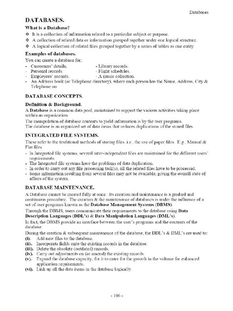 module 1 dbms definition advantages disadvantages examples pdf