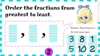 Comparing Fractions Digital Task Cards Google Slides By Math Technologist