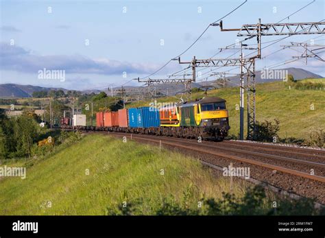 2 Freightliner Class 90 Electric Locomotives At Lambrigg North Of